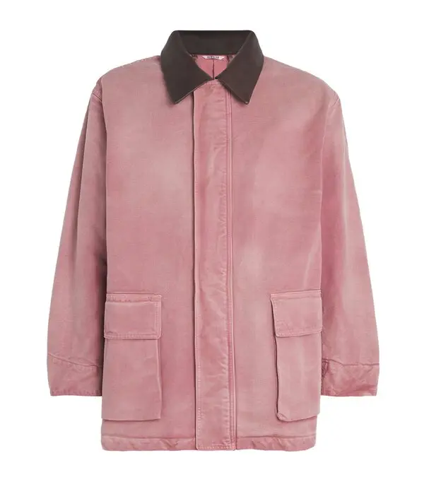 Auralee Organic Cotton Duck Workwear Jacket - Pink