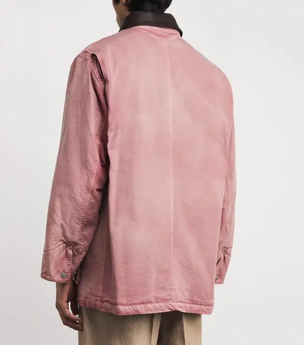 Auralee Organic Cotton Duck Workwear Jacket - Pink | Editorialist