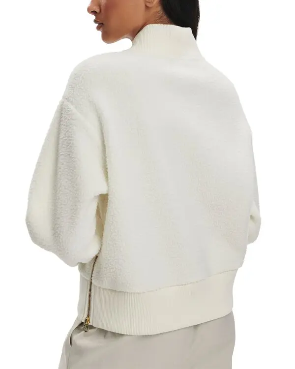 Varley Mumford Half Zip Fleece Sweatshirt - Egret