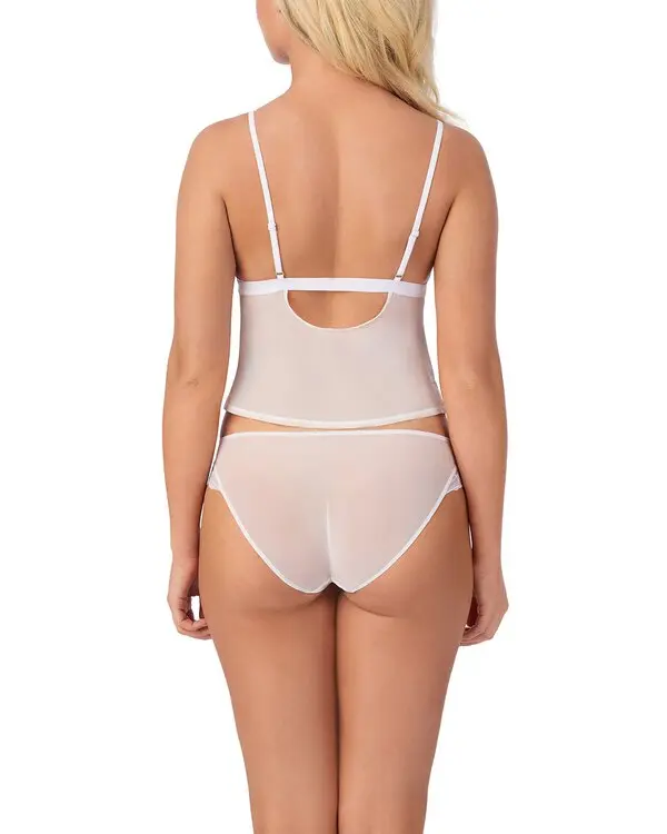 ON GOSSAMER Luxe Lace Triangle Cami - White