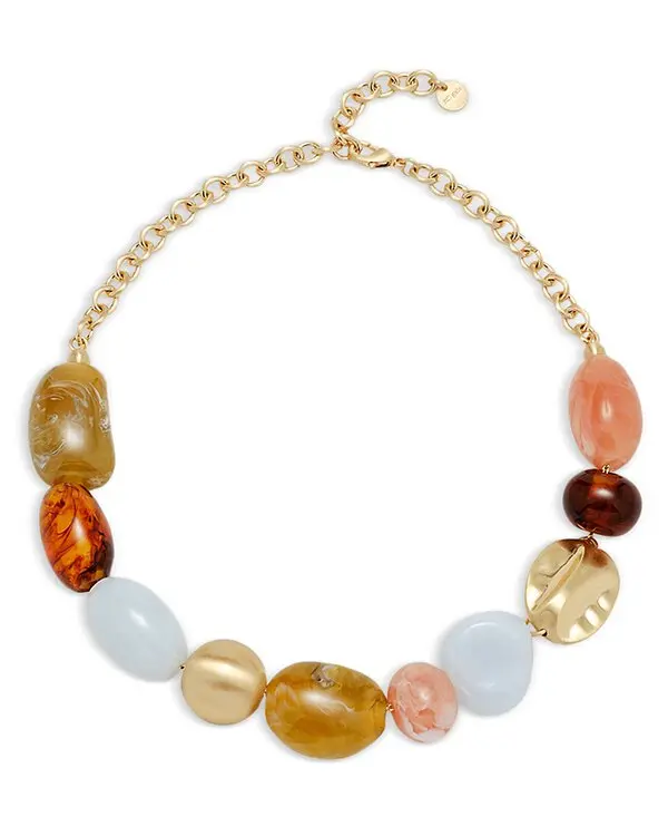 Cult Gaia Mercier Stone Beaded Choker Necklace - Multi/gold