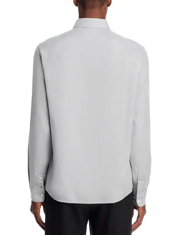 BOSS Liam Kent Collar Regular Fit Button Down Shirt - Open Grey