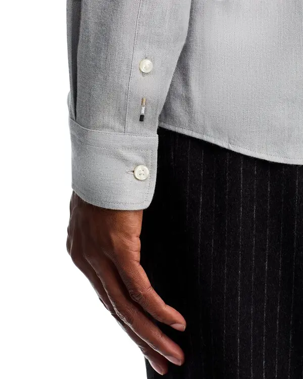 BOSS Liam Kent Collar Regular Fit Button Down Shirt - Open Grey