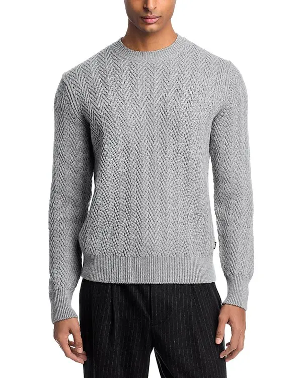 BOSS Hitalo Textured Crewneck Sweater