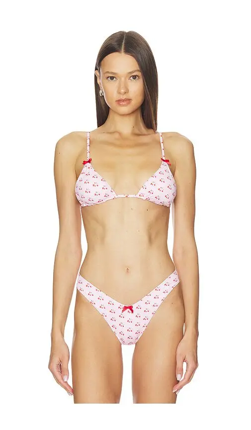 Frankies Bikinis Lumia Bikini Top - Baby Berry