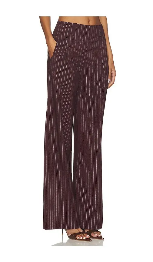 SIMONMILLER Bloo Pinstripe Pant - Bordeaux Metallic Pinstripe