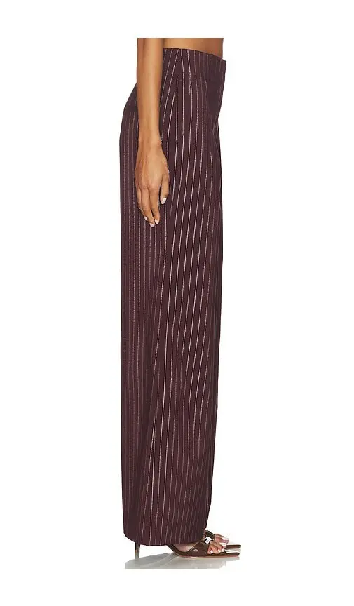 SIMONMILLER Bloo Pinstripe Pant - Bordeaux Metallic Pinstripe