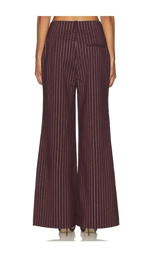 SIMONMILLER Bloo Pinstripe Pant - Bordeaux Metallic Pinstripe