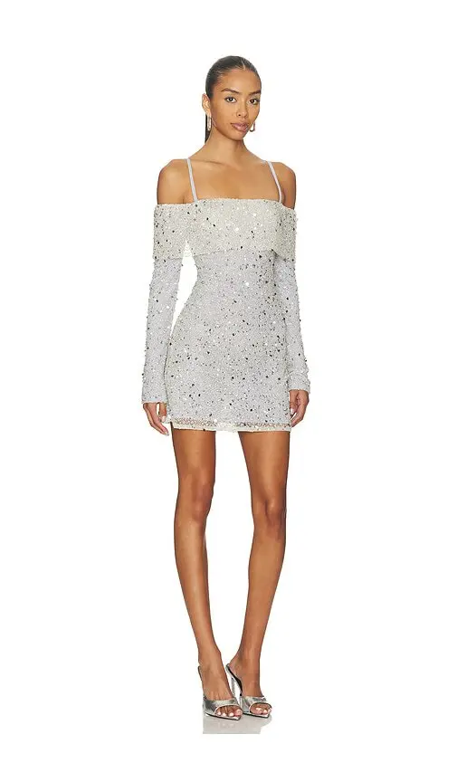 lovers and friends silver dress Lovers And Friends Mya Gown - Silver Gray