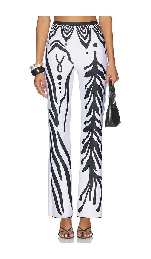 DI PETSA Iris Lycra Long Trouser - Black & White