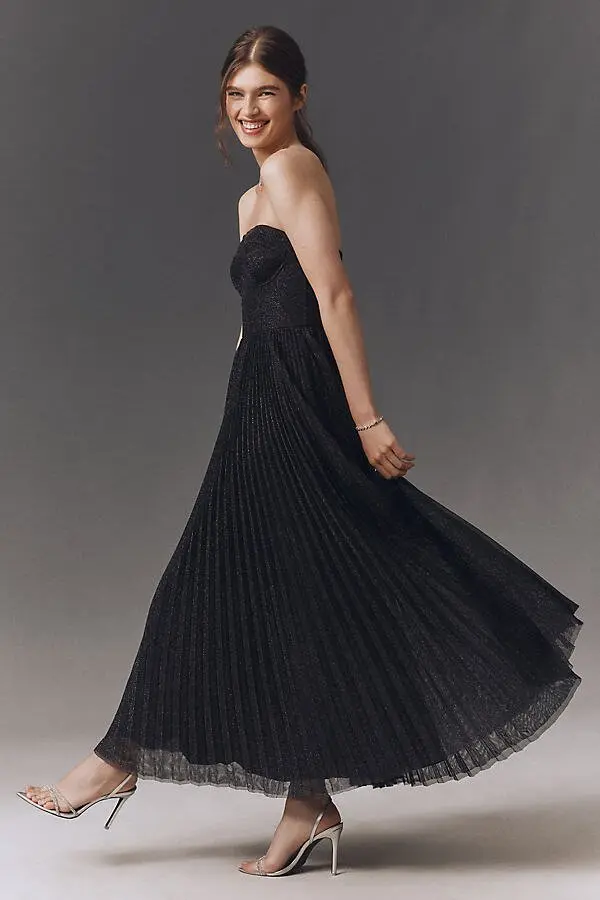 HUTCH Alba Strapless Gown - Black