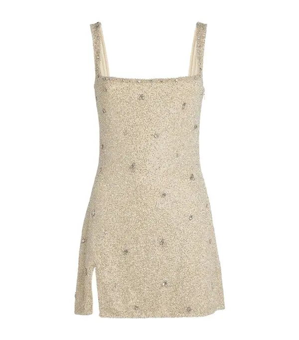 CLIO PEPPIATT Pamela Mini Dress - Silver