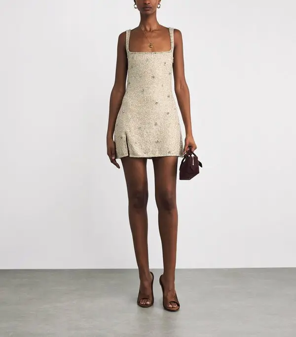 CLIO PEPPIATT Pamela Mini Dress - Silver