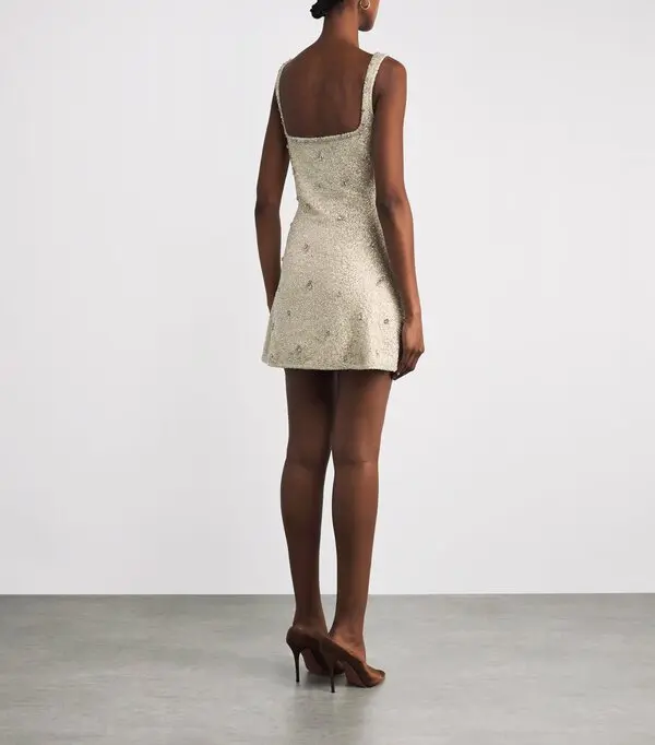 CLIO PEPPIATT Pamela Mini Dress - Silver