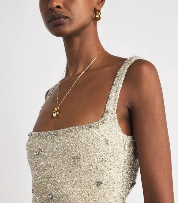 CLIO PEPPIATT Pamela Mini Dress - Silver