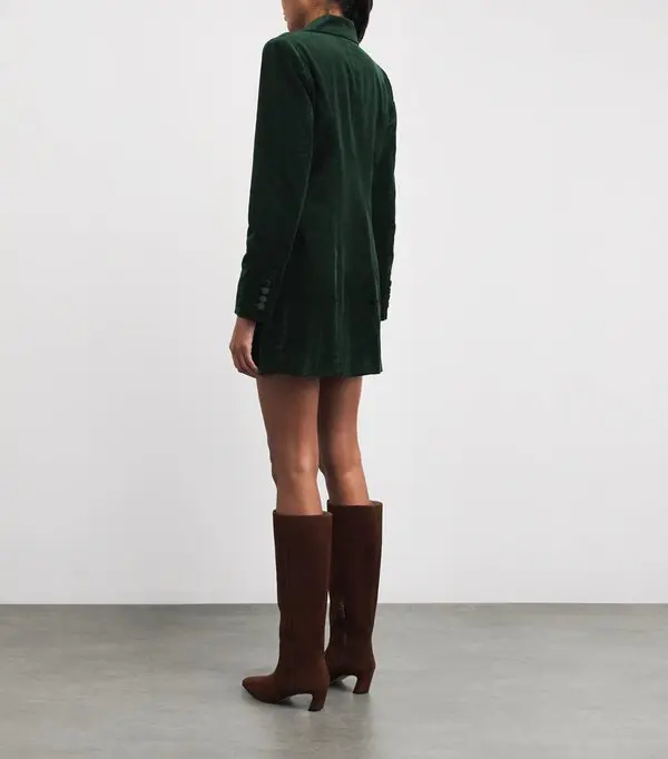Good American Velvet Exec Blazer Mini Dress