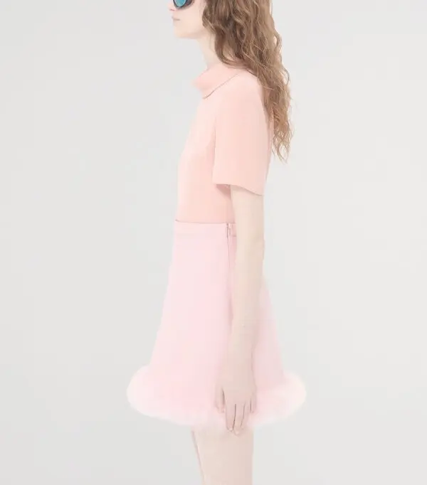 Valentino Garavani Silk Layered Collar T-shirt