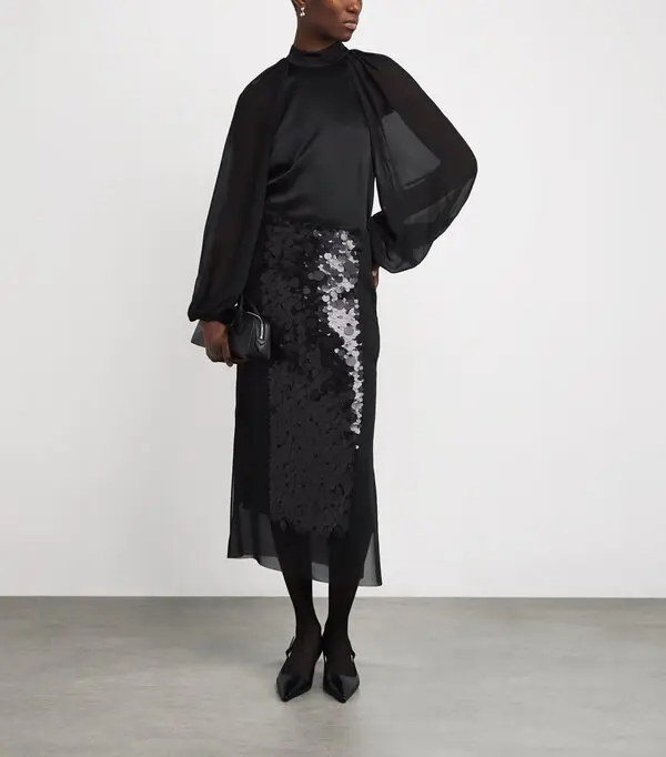 JOSEPH Satin Cave Blouse