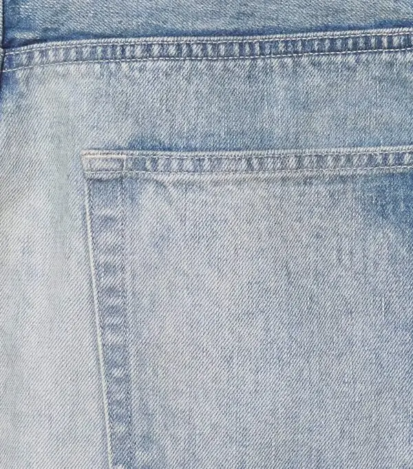 Auralee Faded Selvedge Wide-leg Jeans