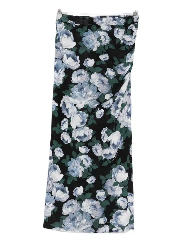 Stella McCartney Floral Long Skirt - Black