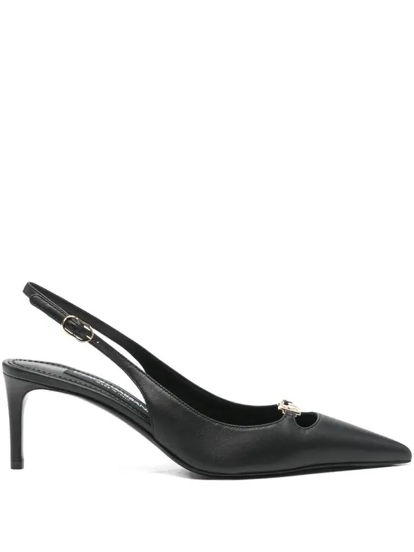 Dolce & Gabbana Leather Slingback Pumps - Black