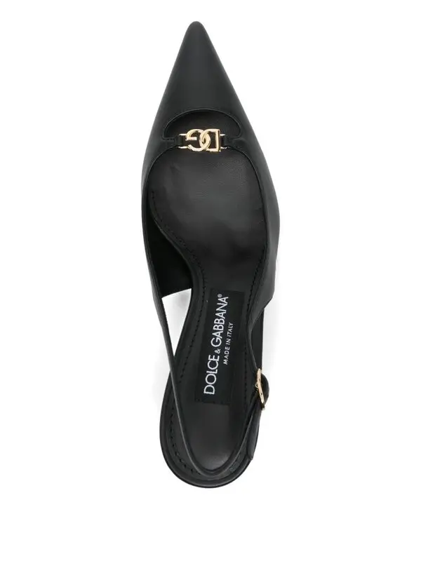 Dolce & Gabbana Leather Slingback Pumps - Black