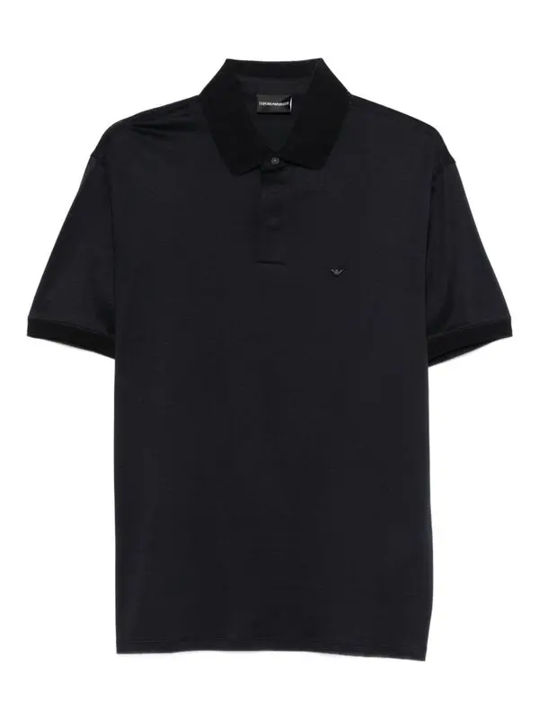 Emporio Armani Cotton Polo Shirt - Blue