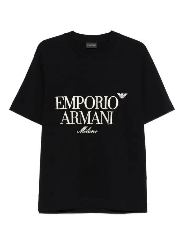 Emporio Armani Logo Cotton T-shirt - Blue