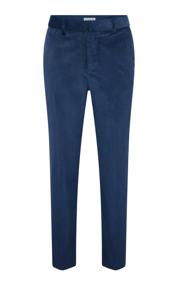 Gabriela Hearst Sebastian Slim-leg Cotton Corduroy Pants - Electric Navy