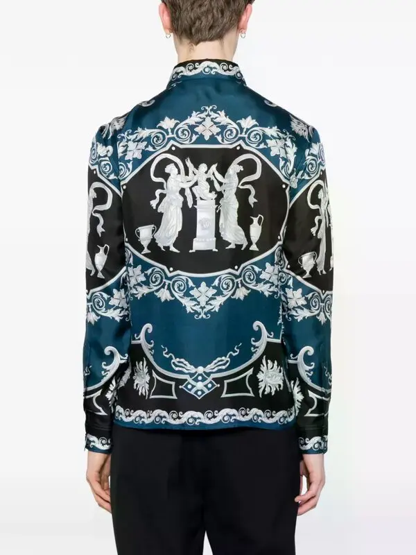 Versace Hall Of Hero Printed Shirt - Black