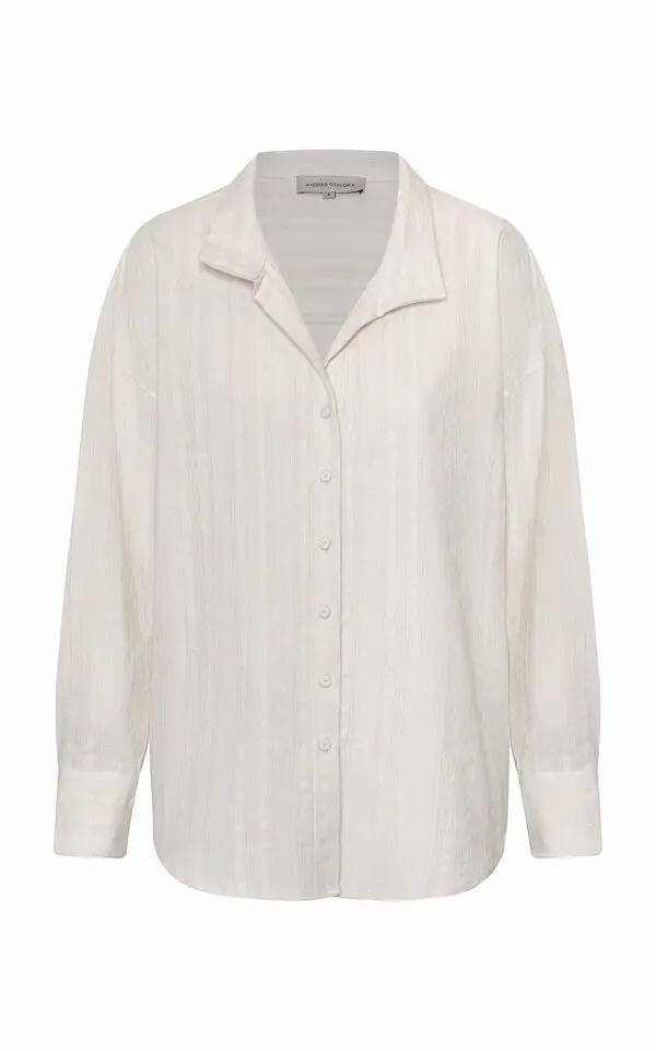 ANDRES OTALORA Un Tej Cotton-jacquard Oversized Shirt