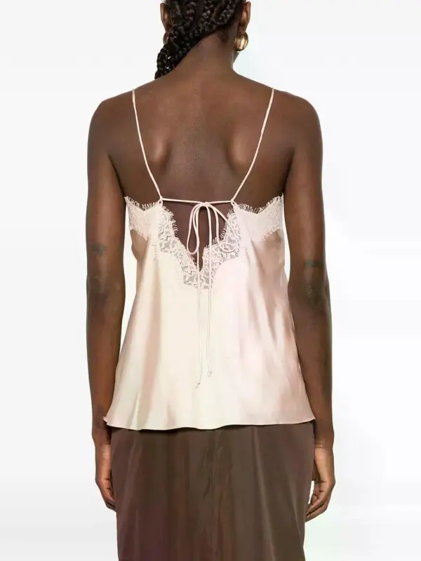 RÓHE Lace Trim Camisole - Pink