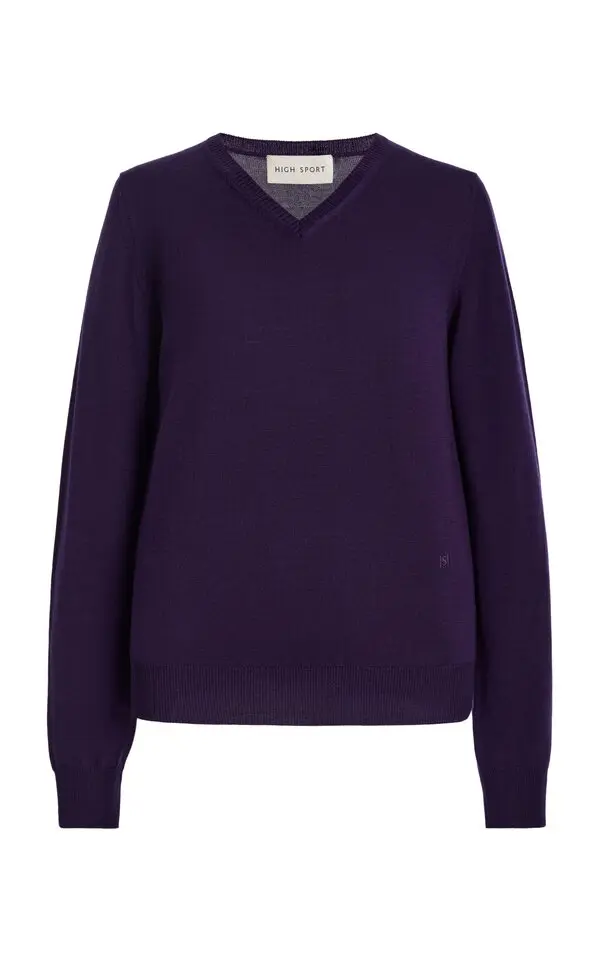 HIGH SPORT Billie Wool Sweater - Purple