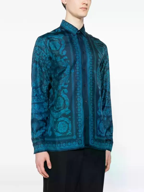 Versace Barocco Print Button-up Shirt