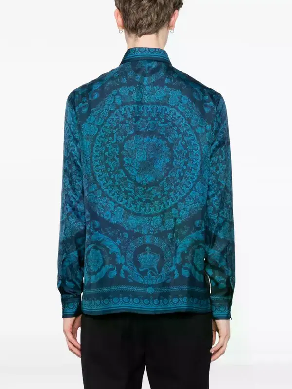 Versace Barocco Print Button-up Shirt