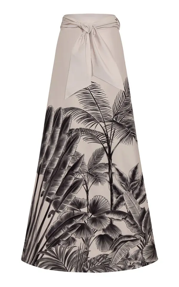 ANDRES OTALORA Ayoka Printed Stretch-cotton Maxi Skirt
