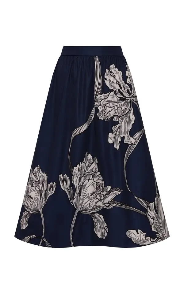 ANDRES OTALORA Lo Verdadero Stretch-cotton Midi Skirt - Print