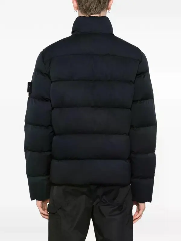 Stone Island 4100100 Twill Wool-tc_ Ghost Padded Jacket - Blue