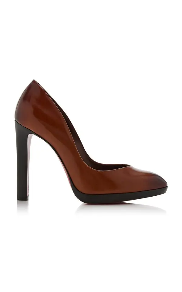 CHRISTIAN LOUBOUTIN Fannylove Alta 120mm Leather Pumps - Brown