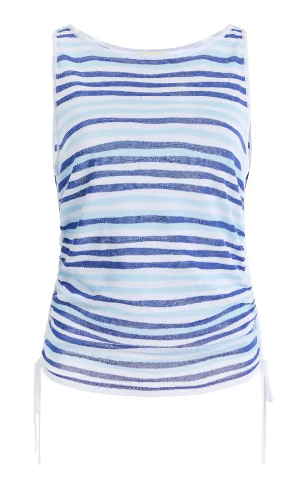 ZULU & ZEPHYR Striped Knit Tank Top - Blue