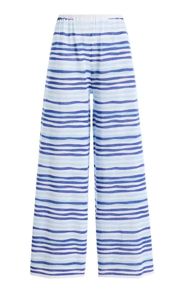 ZULU & ZEPHYR Striped Knit Wide Leg Pants