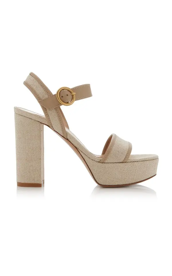 GIANVITO ROSSI Milos Platform Sandals - Neutral