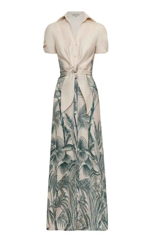ANDRES OTALORA Bahira Printed Linen Maxi Dress - Print