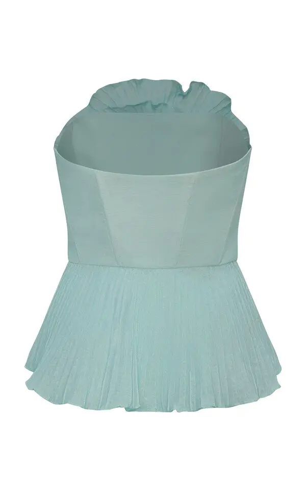 ANDRES OTALORA Imara Pleated Linen Top