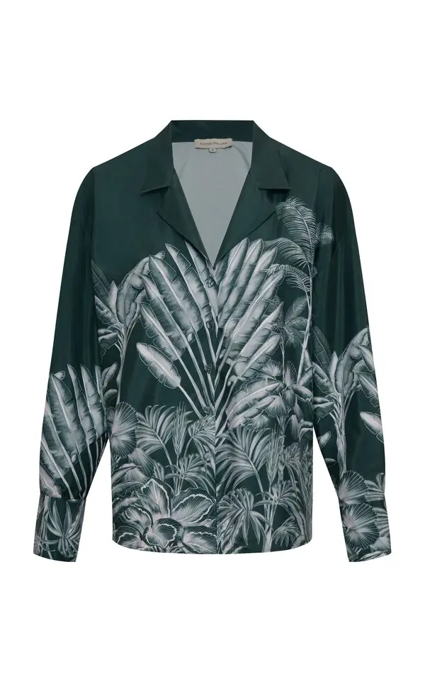 ANDRES OTALORA Oasis Printed Crepe De Chine Blouse