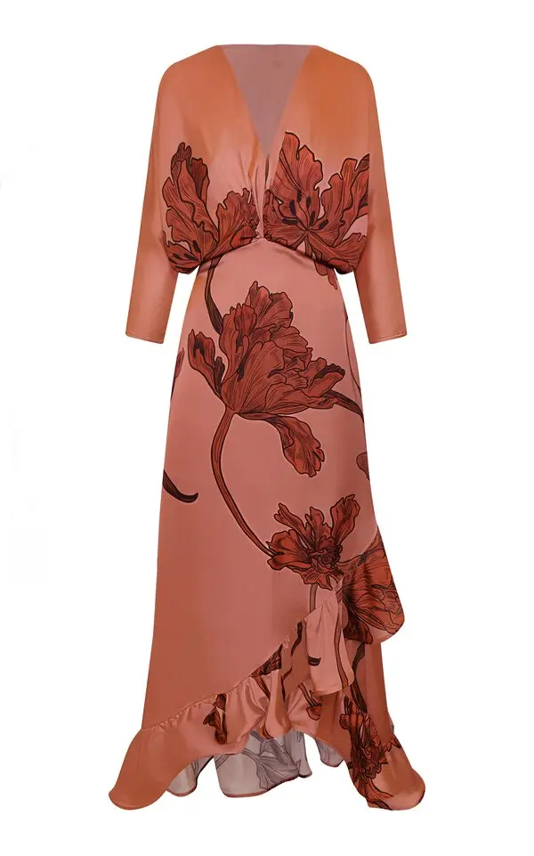 ANDRES OTALORA Lo Ancestral Printed Maxi Dress - Pink