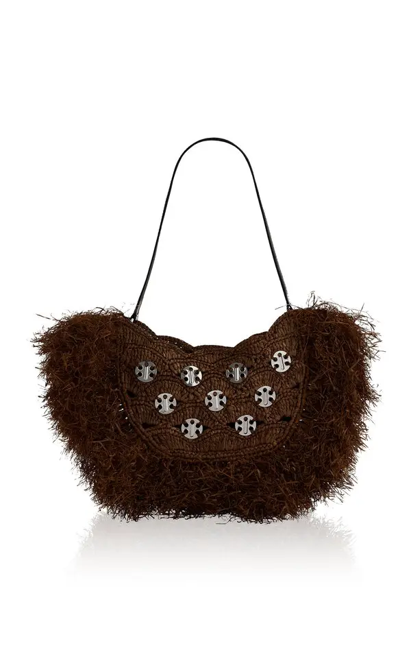 Rabanne Fringed Metallic Disc Shoulder Bag