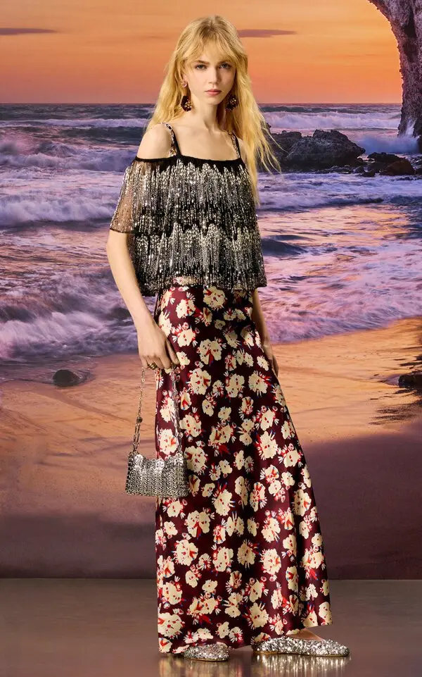 Rabanne Embellished Tulle Top