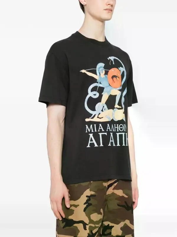 MELT Cotton Printed T-shirt - Black