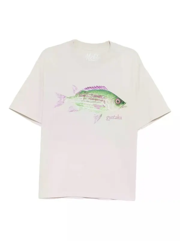 MELT Cotton Printed T-shirt - Neutrals
